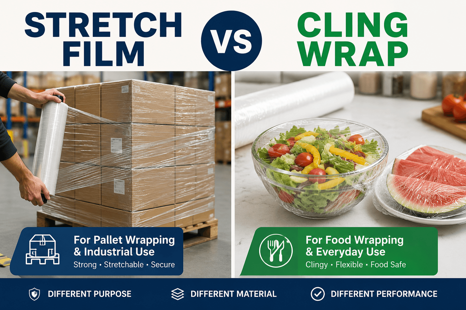 Stretch Film vs Cling Wrap: 7 Key Differences You Need to Know (Malays ...